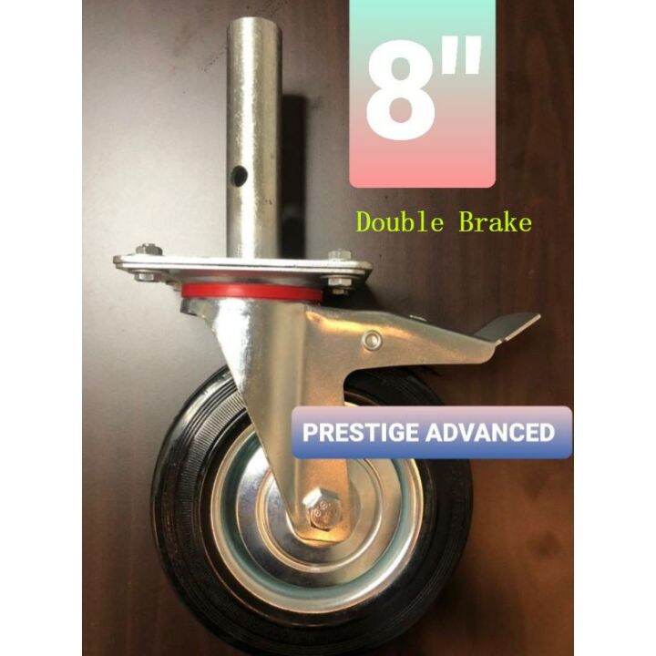 8'' (200MM) ADT Scaffolding Wheel Black Rubber RODA KASTOR GETAH HITAM ...