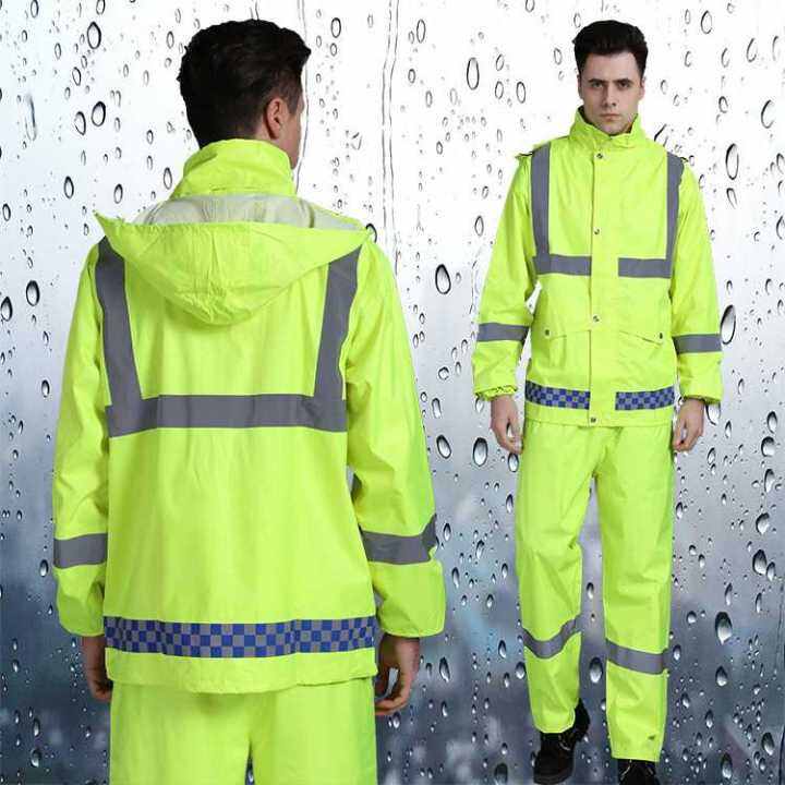 YCHION 2023 Waterproof Reflective Raincoat Motorbike split Raincoat ...