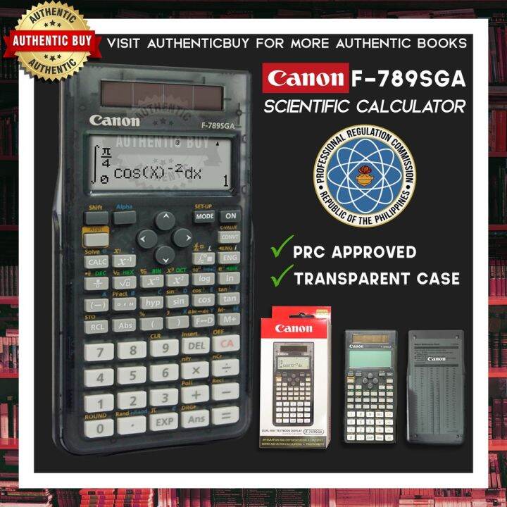 AUTHENTIC Canon F-789SGA Scientific Calculator (Transparent Casing) PRC ...
