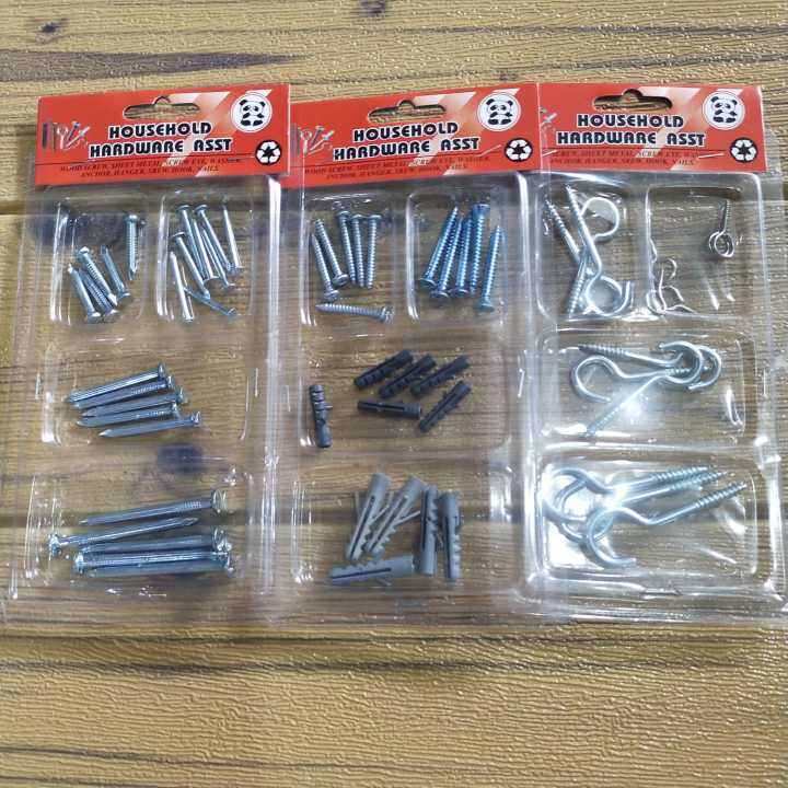 Paku Beton Set Paku Tembok Set Paku Cor Set 2.5cm 3cm 4cm 5cm Pendek ...