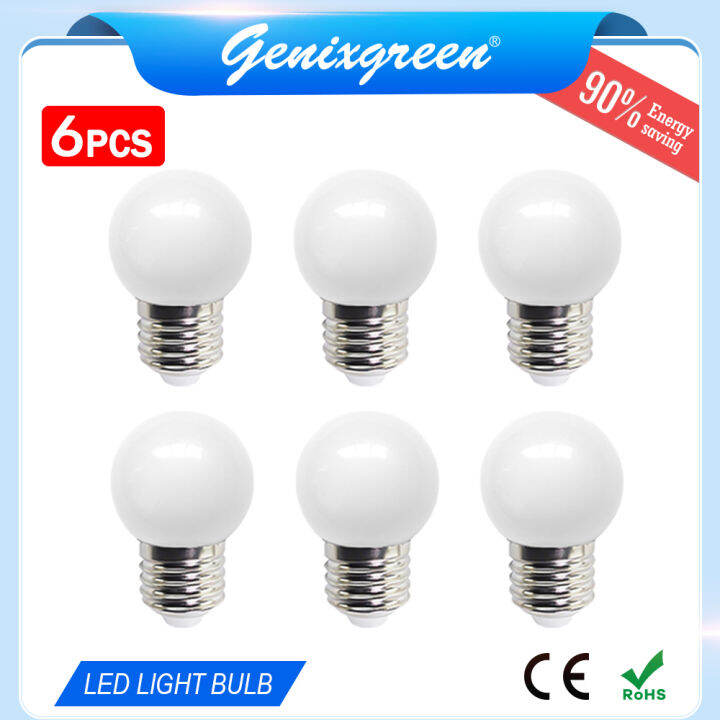 6 Packs E27 LED BULB 1W 2W 3W G45 PC Milky Plastic LED Edison Filament ...