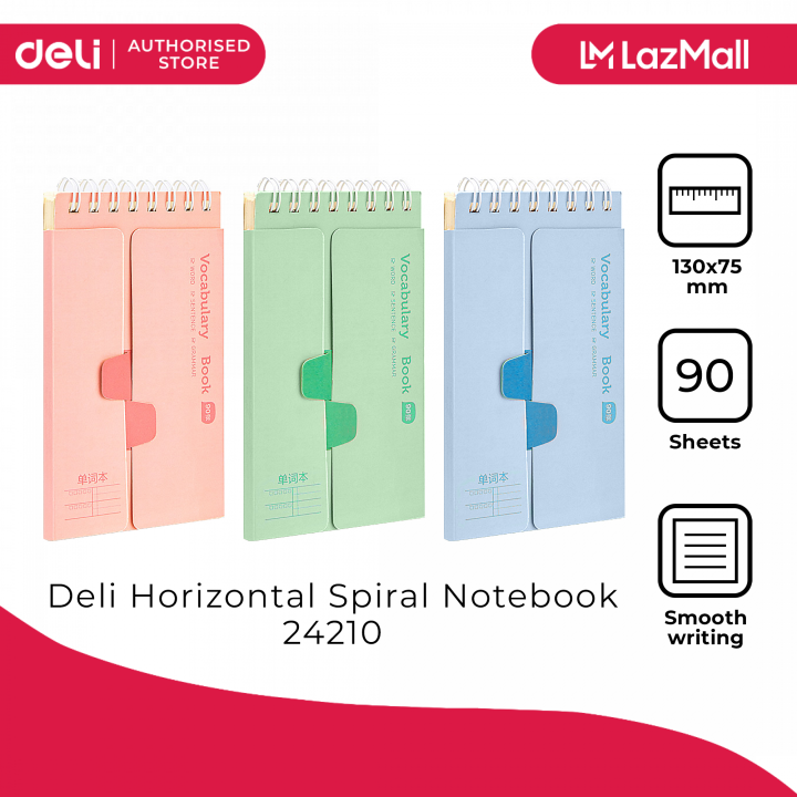 Deli Horizontal Spiral Notebook 24210 [7924210] | Lazada PH