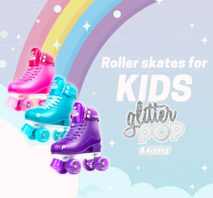 CRAZY GLITTER POP KIDS ADJUSTABLE- Rolyosk8House | Lazada PH