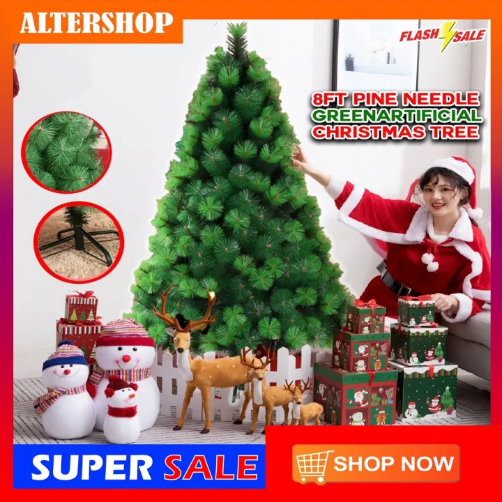 Original 8ft Pine Needle Green Artificial Christmas Tree Xmas Trees ...