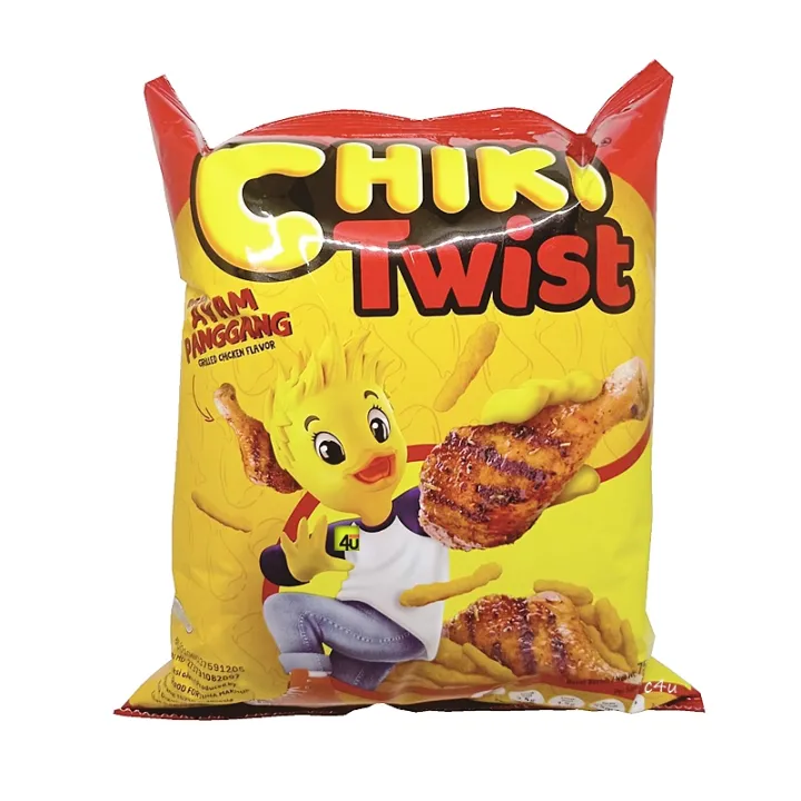 Chiki Twist Makanan Ringan Ekstrudat Rasa Grilled Chicken 75gr