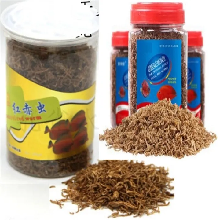 660ML Freeze Dried Blood Insect Red Worm Food Aquarium Tank Tropical ...