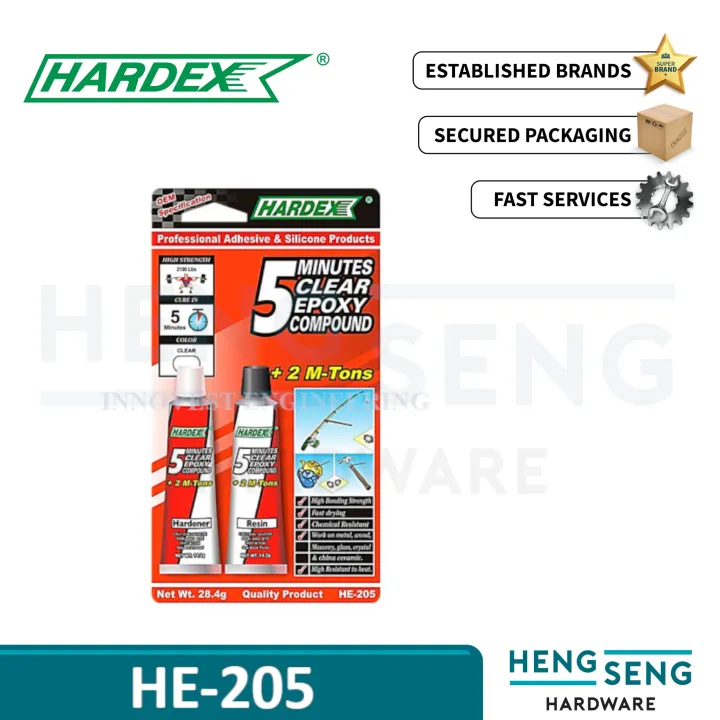 HE-205 HARDEX 5MIN CLEAR EPOXY COMPOUND 28.4G | Lazada