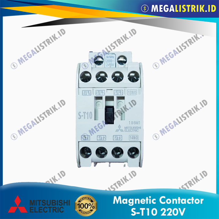 MITSUBISHI KONTAKTOR S-T10 220V AC / MAGNETIC CONTACTOR S-T 10 / ST10 / ST-10 220 VOLT | Lazada ...