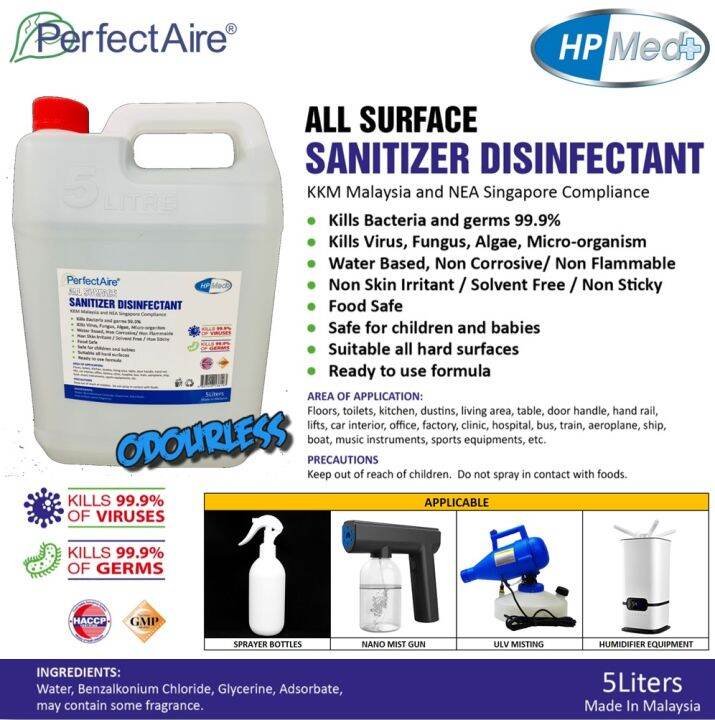 PERFECTAIRE [KKM & NEA Singapore Compliance] 5Liters Alcohol-Free ...