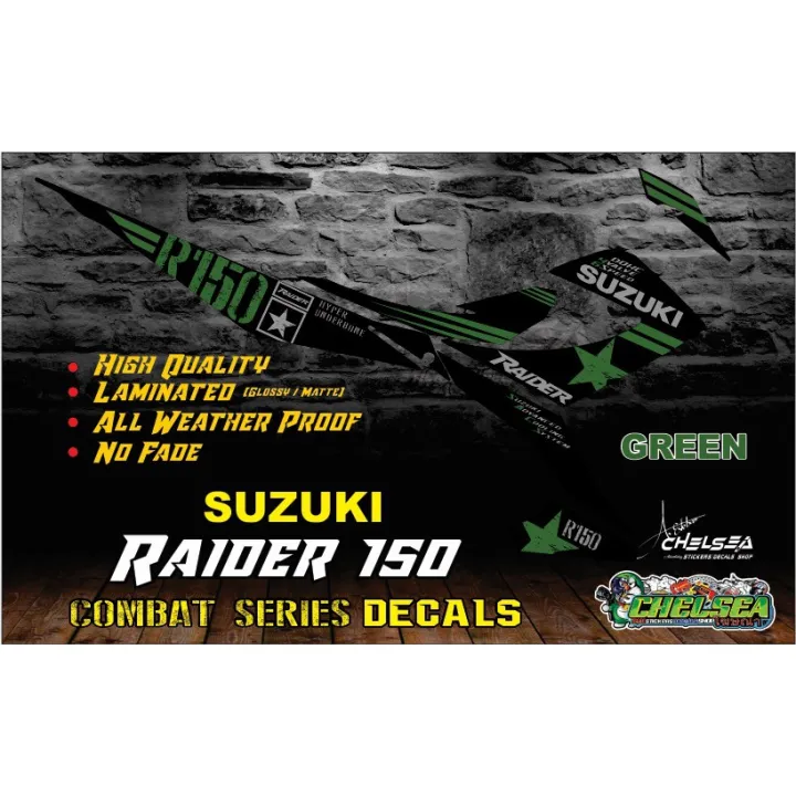 Suzuki Raider 150 Decals (Combat Series) with freebies stickers | Lazada PH