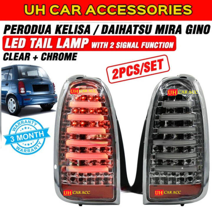 PERODUA KELISA / DAIHATSU MIRA GINO L700 LED TAIL LAMP TAILLAMP WITH 2 SIGNAL FUNCTION ( CLEAR ...