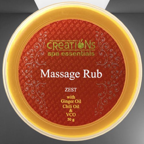 Creations Spa Essentials Massage Rub (50g) - ZEST (Energy/Orange ...