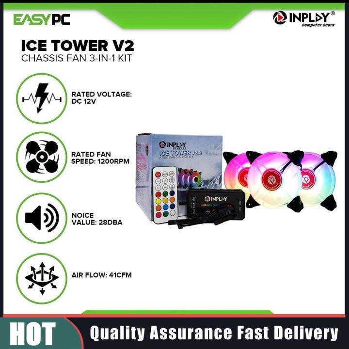 InPlay Ice Tower V2 CHASSIS FAN 3-IN-1 KIT or Ice One SINGLE CHASSIS ...