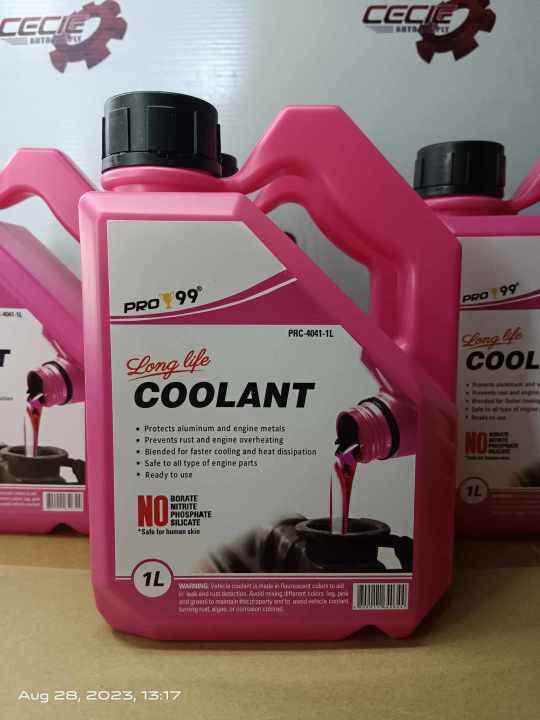 PRO99 Long-life Coolant Ready To Use 1 Liter Pink Color | Lazada PH