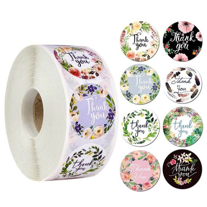 500 PCS / 1 ROLL STIKER TERIMA KASIH / STICKER THANK YOU 120 PCS UNTUK ...