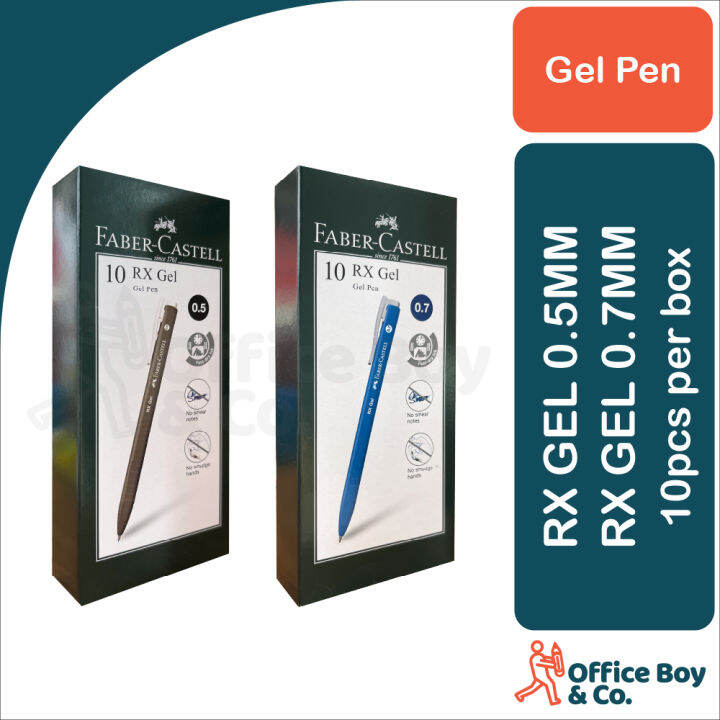 Faber-Castell RX Gel Pen (10pc) 0.5mm / 0.7mm / Black / Blue / Red ...