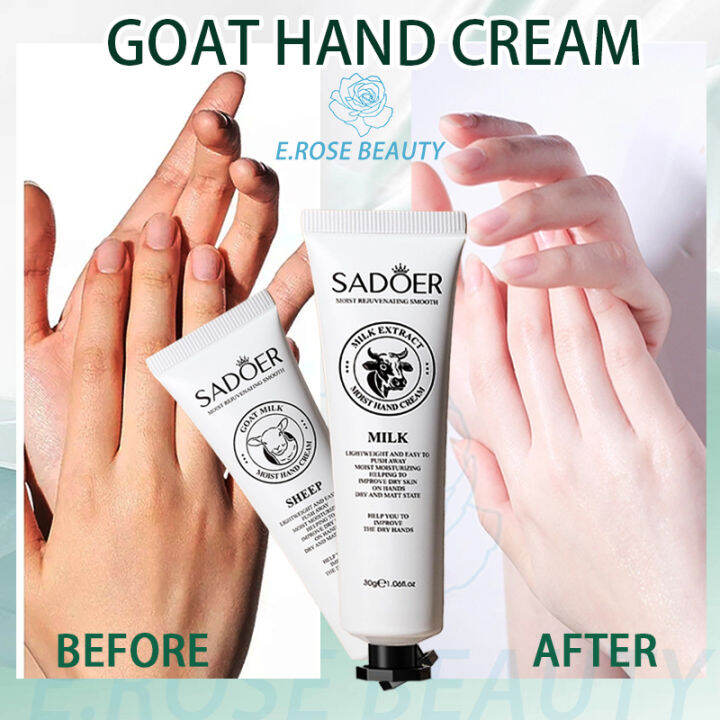 SADOER Moisturizing Perfume Hand CreamDelicate Glossy Non-greasy GOAT MILK MILK EXTRACT/HORSE ...