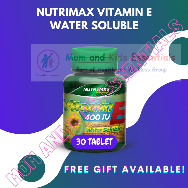 NUTRIMAX VITAMIN E 400 IU WATER SOLUBLE 30 TABLET | Lazada Indonesia