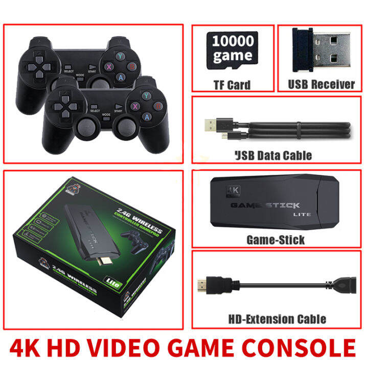 Video Game Consoles Built-in 10000 Retro Games 2.4G Wireless Controller ...