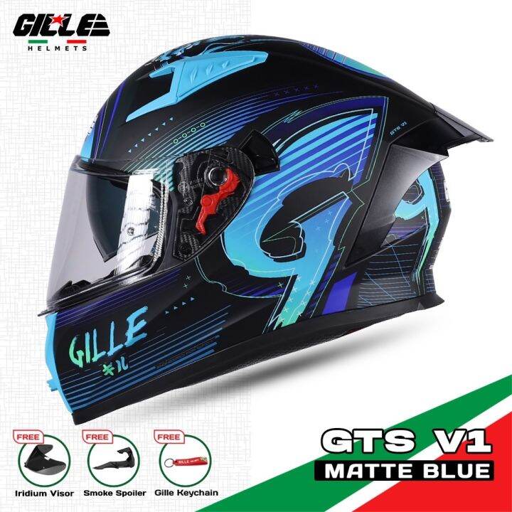 Gille 135 GTS SERIES V1 X-Saber Full Face Dual Visor Motorcycle Helmet ...