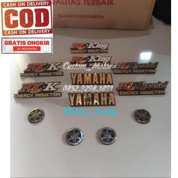 MotoPart SET LOGO EMBLEM YAMAHA RX KING RXK RX SPECIAL MIRIP ORIGINAL ...