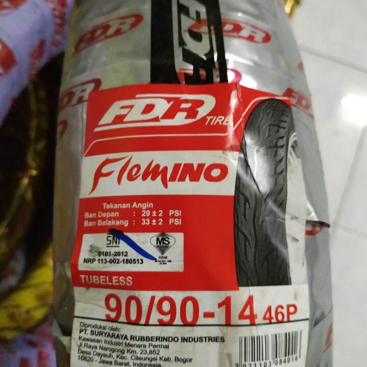 FDR FLEMINO 90/90-14.1PC BAN TUBELESS COCOK UNTUK BEAT FI,VARIO 110/125 ...