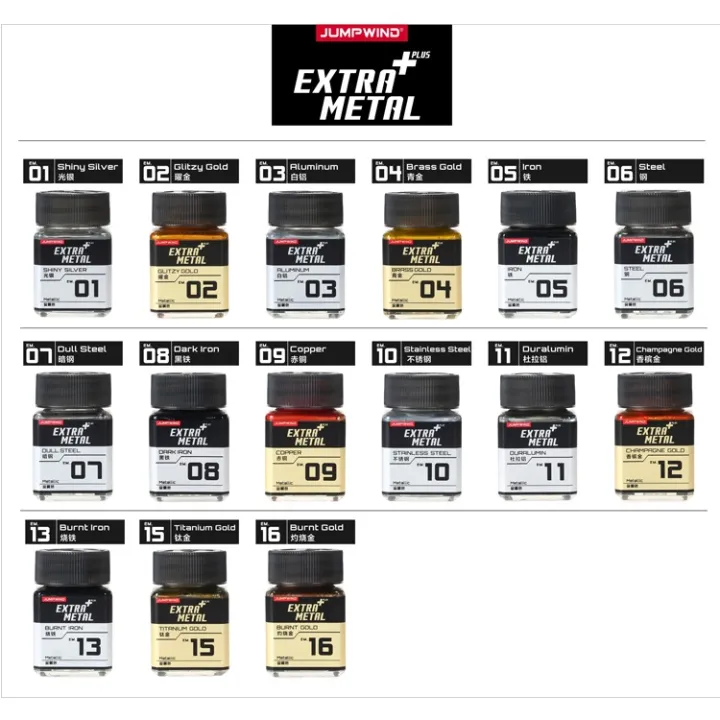 JUMPWIND สี Metallic extra metal สีแอร์บรัช สีโมเดล JUMP WIND | Lazada ...