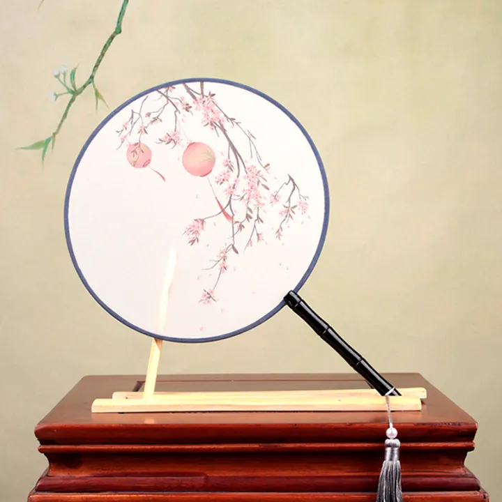 Ancient fan silk translucent Chinese court Hanfu costume dance ...