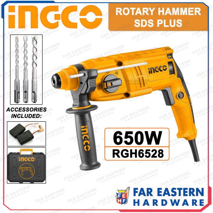 INGCO Rotary Hammer SDS Plus 22mm 650W RGH6528 INPTCD | Lazada PH