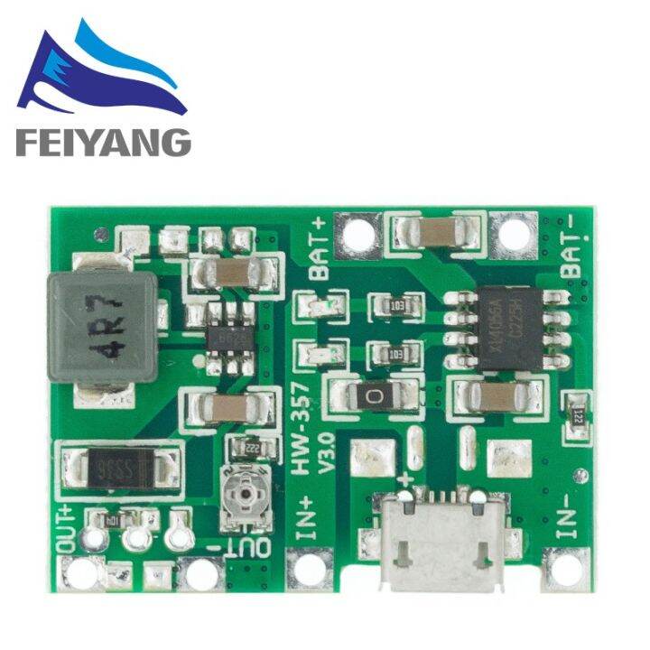 Lithium Li-ion 18650 3.7V 4.2V Battery Charger Board DC-DC Step Up ...