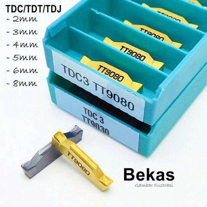 Insert TDC 3 Mata Bubut TDT 3mm Grooving Pisau Potong Parting 3 mm ...