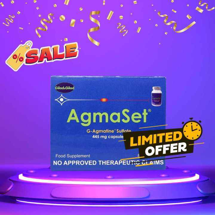 Agmaset (G-Agmatine Sulfate) 445mg 40/80/120 Capsules | Lazada PH