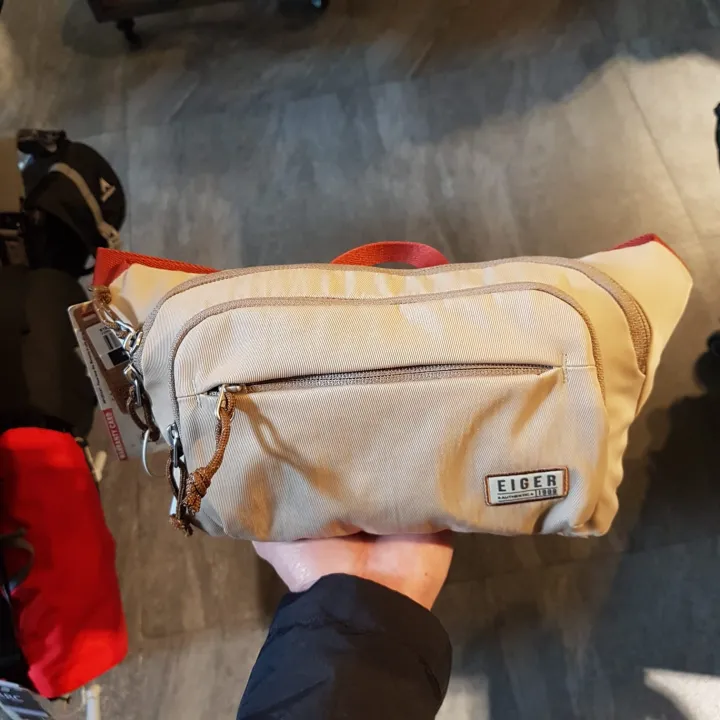 TAS PINGGANG EIGER ORIGINAL FIORA HIP PACK, KHK, 2L | Lazada Indonesia