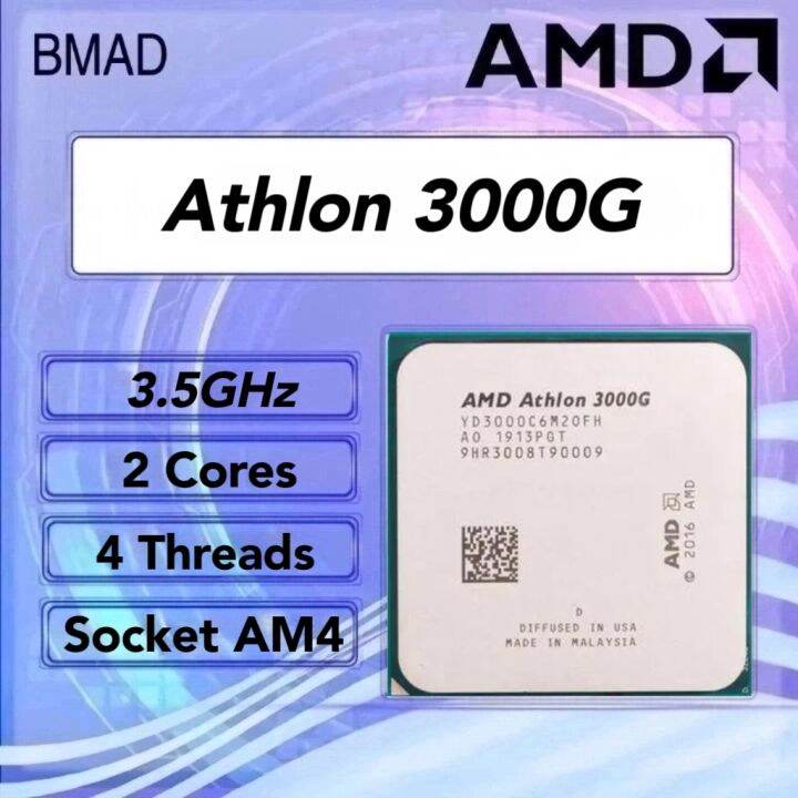 AMD Athlon 3000G processor 2 core 4 threads 3.5GHz CPU | Lazada PH