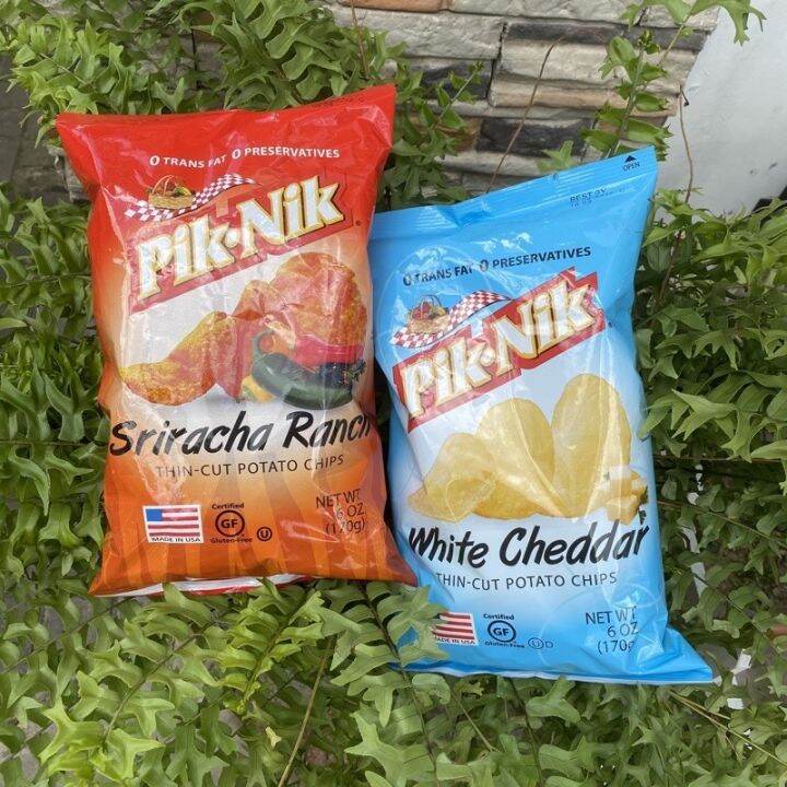 PIK NIK Thin-Cut Potato Chips (Sriracha Ranch / White Cheddar) | Lazada PH