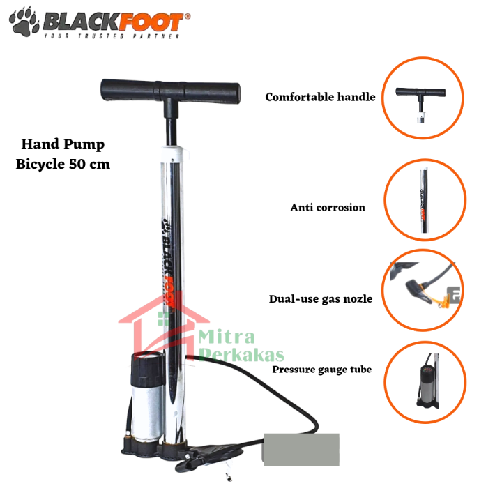 BLACKFOOT Pompa Sepeda 50 Cm Aluminium - Pompa Ban Sepeda - Hand Pump ...