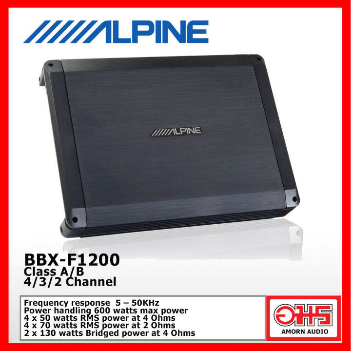 Alpine BBX-F1200 BBX Series 1200 วัตต์ 4/3/2 Channel Class A/B เพาเวอร์ ...