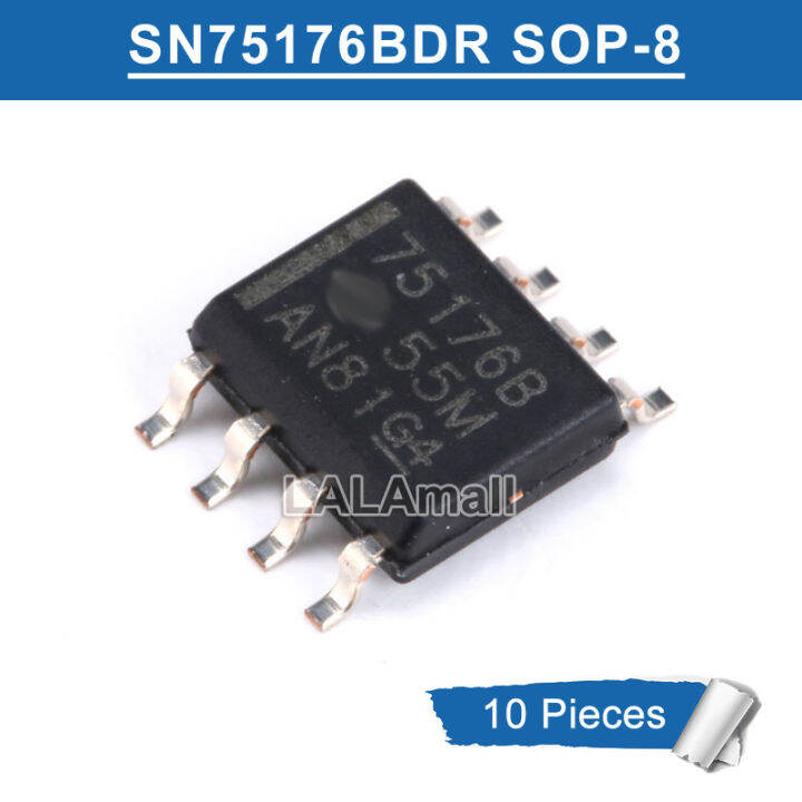 10pcs 75176B SN75176B SOP8 SN75176BDR 751768 SOP-8 SMD Differential Bus Transceiver IC Chip new ...