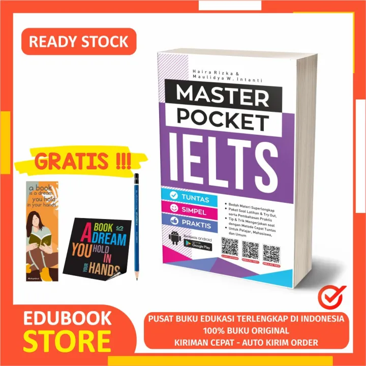 BUKU IELTS : MASTER POCKTE IELTS - CEMERLANG PUBLISHING - BONUS BOOKMARK STIKER | Lazada Indonesia