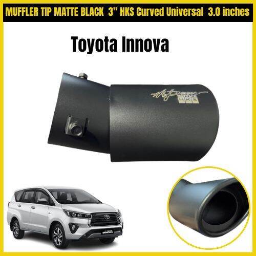 Toyota Innova MUFFLER TIP MATTE BLACK 3" HKS Curved Universal 3.0 ...