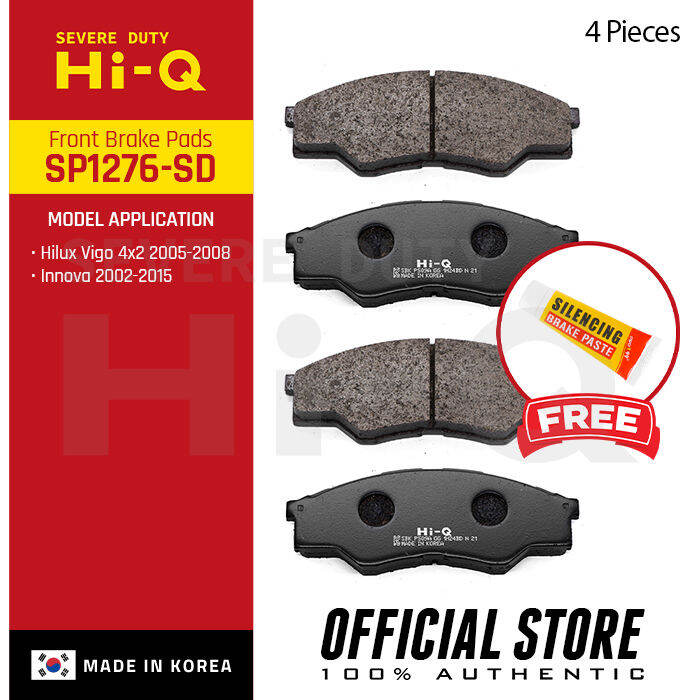 Hi-Q Severe Duty Brake Pads for Toyota Hilux Vigo 4x2, Innova SP1276-SD ...