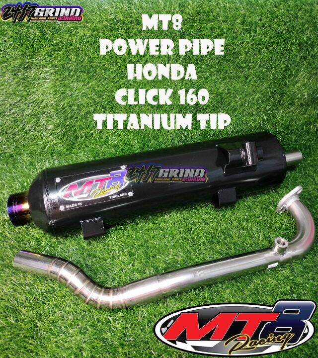 MT8 POWER PIPE HONDA CLICK 160 TITANIUM TIP THAILAND MADE | Lazada PH