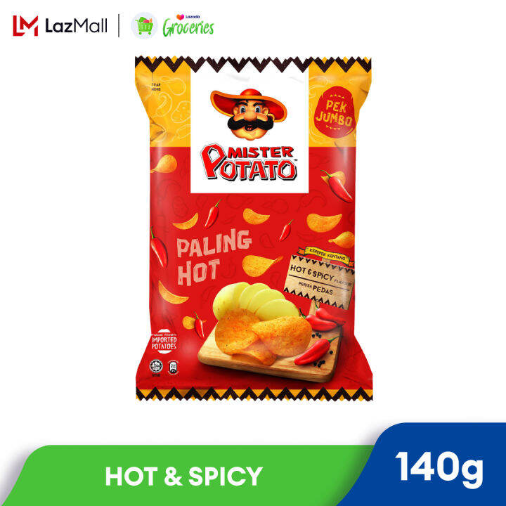 MISTER POTATO CHIPS 140G - HOT & SPICY | Lazada