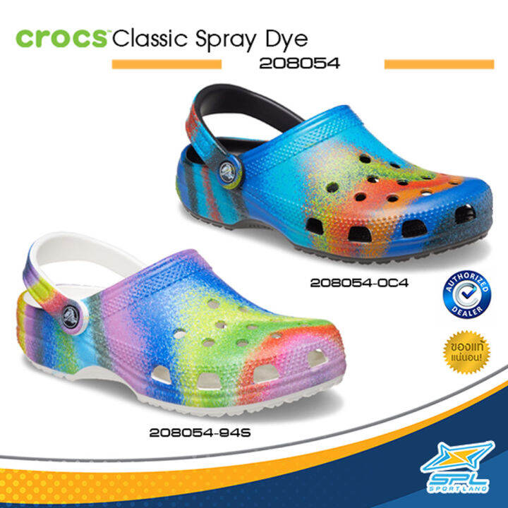 Crocs Collection รองเท้าแตะ รองเท้าแบบสวม CR UX CS Spray Dye Clog ...
