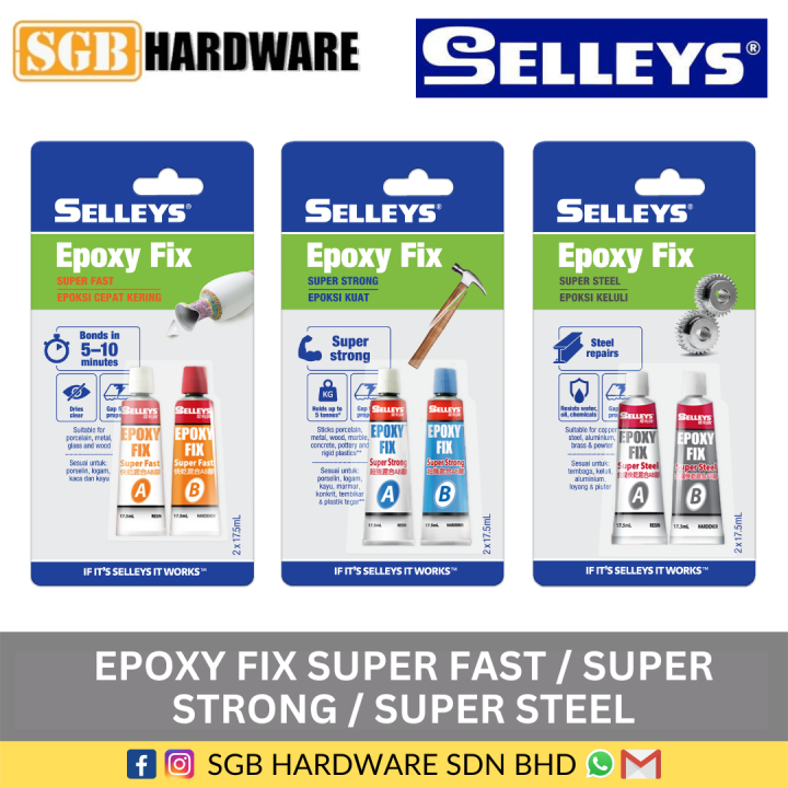 Selleys Epoxy Fix Super Steel / Epoxy Fix Super Fast / Epoxy Fix Super ...