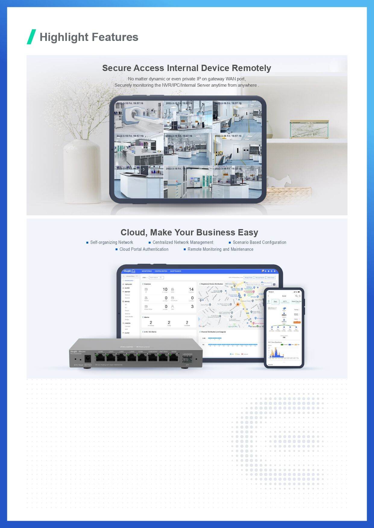 RG-EG209GS Reyee 9-Port Gigabit Cloud Managed SFP Router | Lazada.co.th