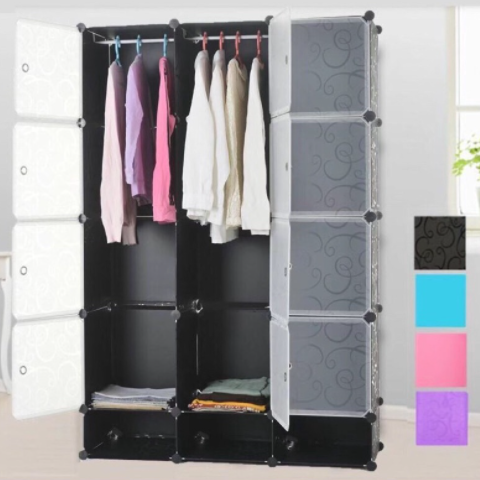 DIY Tupper Cabinet Wardrobe Cabinet 12 Cubes Wardrobe Cabinet White ...