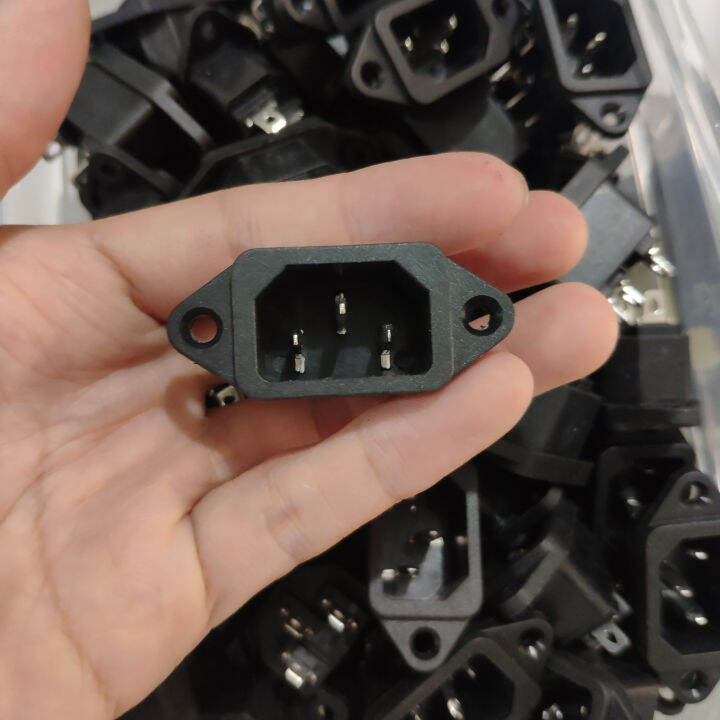 (ISI 10) SOCKET KONEKTOR KABEL AC KOMPUTER 3 PIN. SOKET AC POWER 3 LUBANG COMPUTER | Lazada ...
