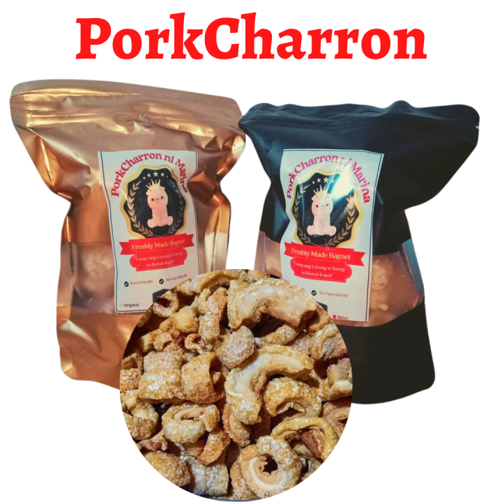 PorkCharron Bite Size Chicharon Puro Original Or Spicy Flavor Baboy ...