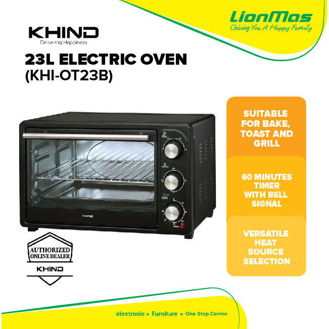 KHIND 1380W ELECTRIC OVEN OT23B | Lazada